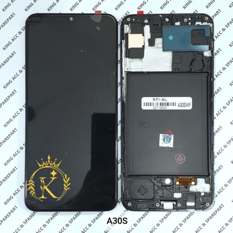 Jual LCD TOUCHSCREEN FRAME SAMSUNG GALAXY A30S 2019 A307 ORIGINAL OLED ...