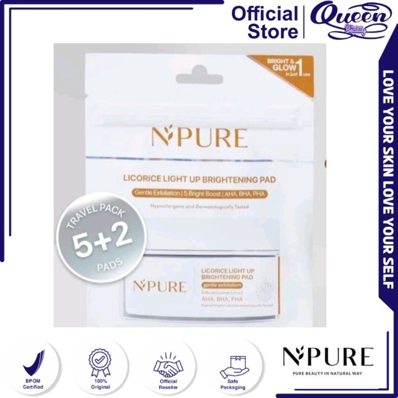Jual NPURE Licorice Pad SACHET isi 5+2 pads brightening N’pure npure ...