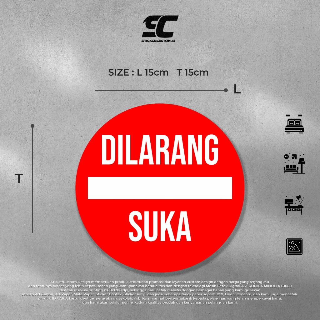 Jual Stiker Dilarang Suka | Shopee Indonesia