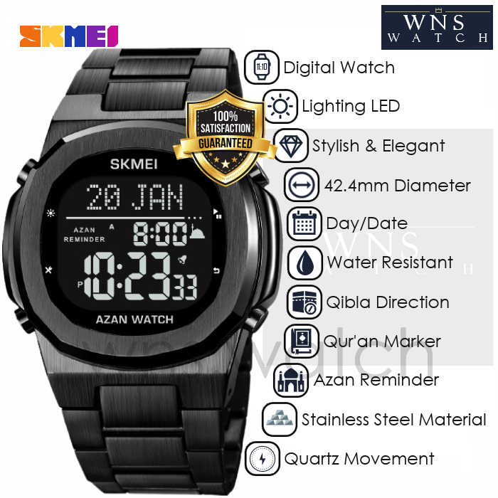 Jual [LIMITED] Jam Tangan Digital Pria Original Muslim Qibla Wristwatch ...