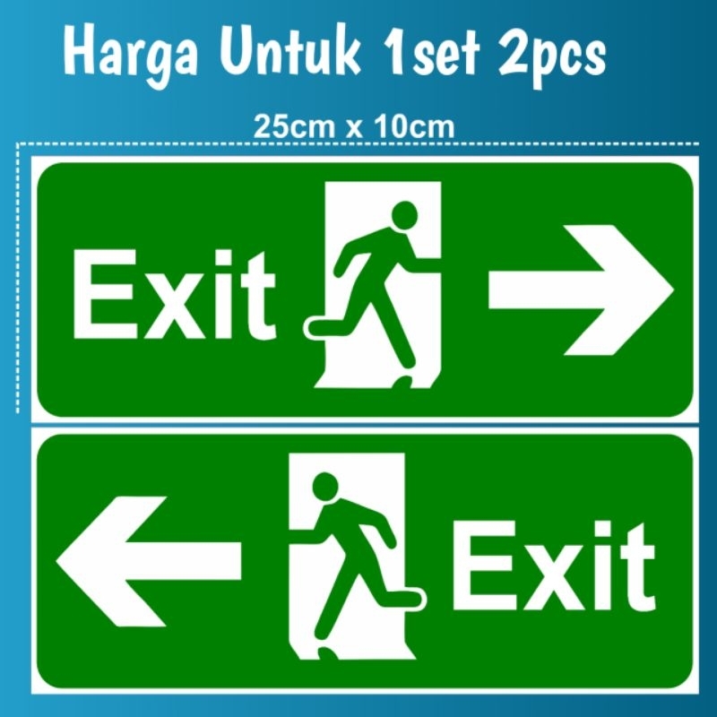 Jual Sticker Stiker Printing Sign Exit Panah Kanan Kiri | Shopee Indonesia