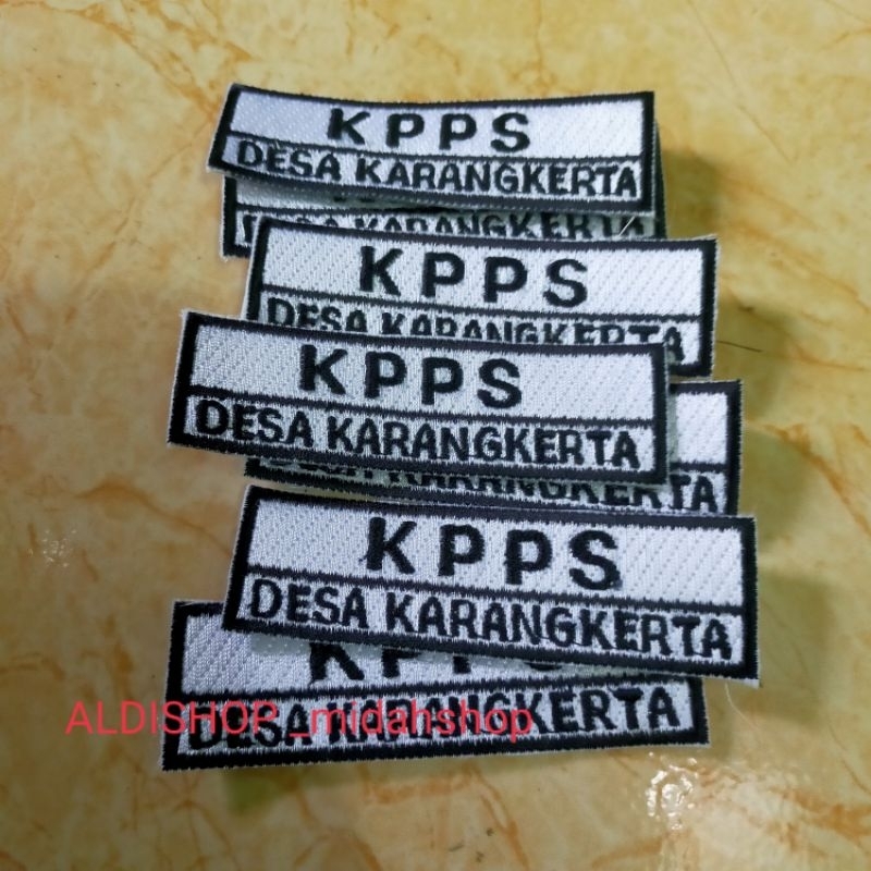 Jual BED NAMA/PAPAN NAMA SATPAM / PAPAN NAMA BORDIR DUA BARIS | Shopee ...