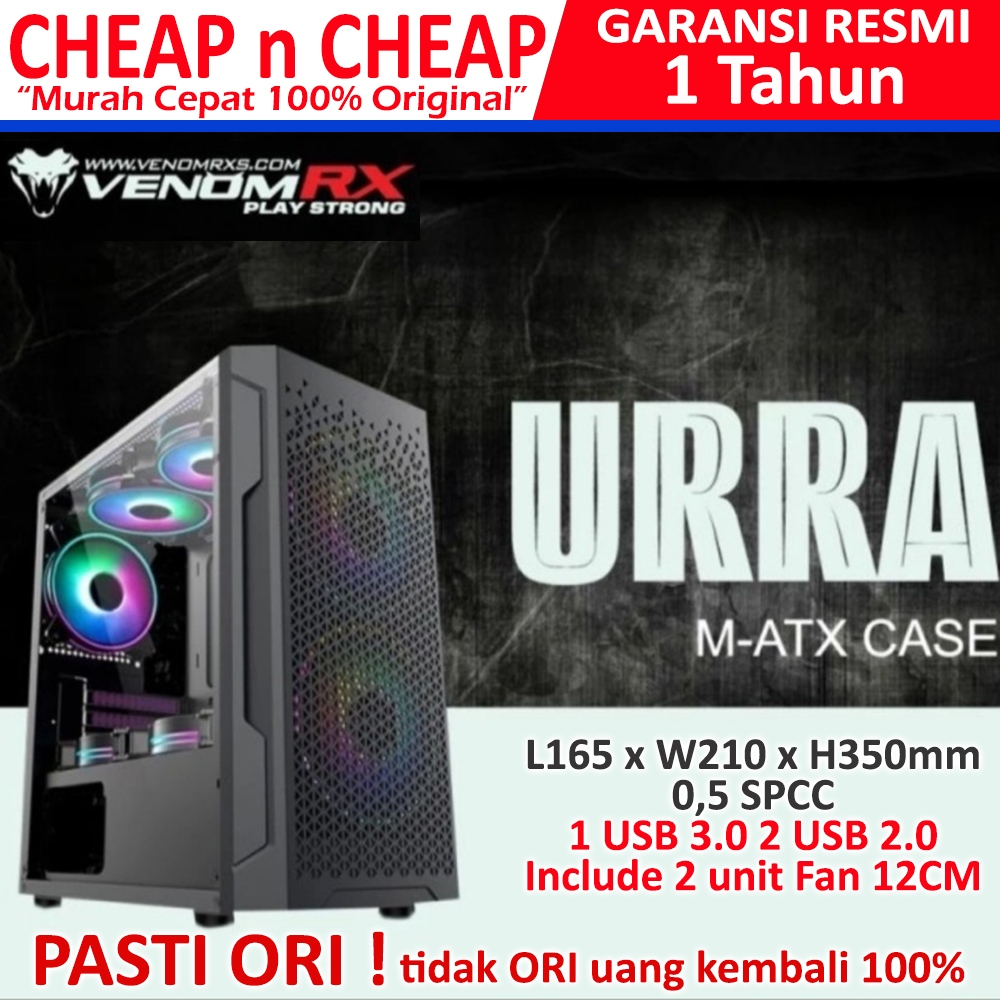 Jual VenomRX Urra Black Case Casing PC Komputer Gaming Venom RX ...