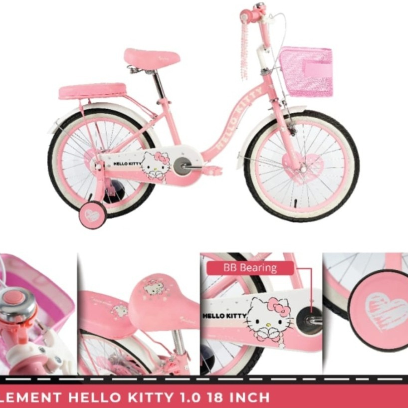 Jual Sepeda mini 18 inch hello kitty element anak cewek usia 5-9 tahun ...