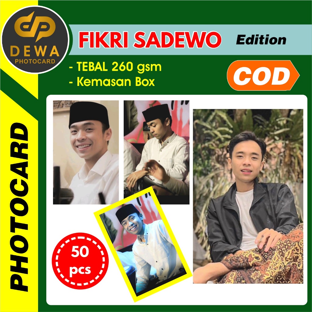 Jual PHOTOCARD FIKRI SADEWO UNOFFICIAL 50 pcs 1 Sisi tebal 310 gsm | Shopee Indonesia