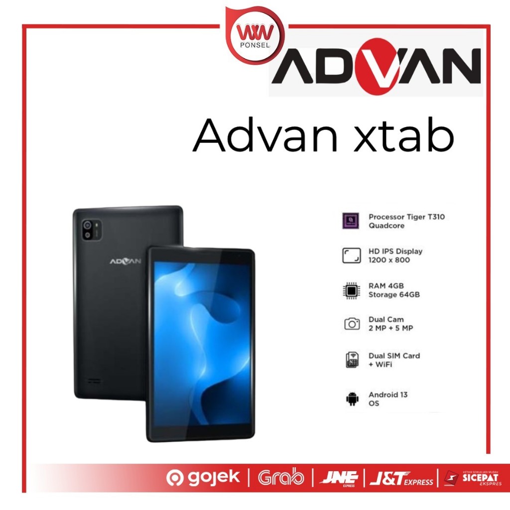 Jual Tablet Advan XTAB Ram 4GB Internal 64GB Garansi Resmi | Shopee ...