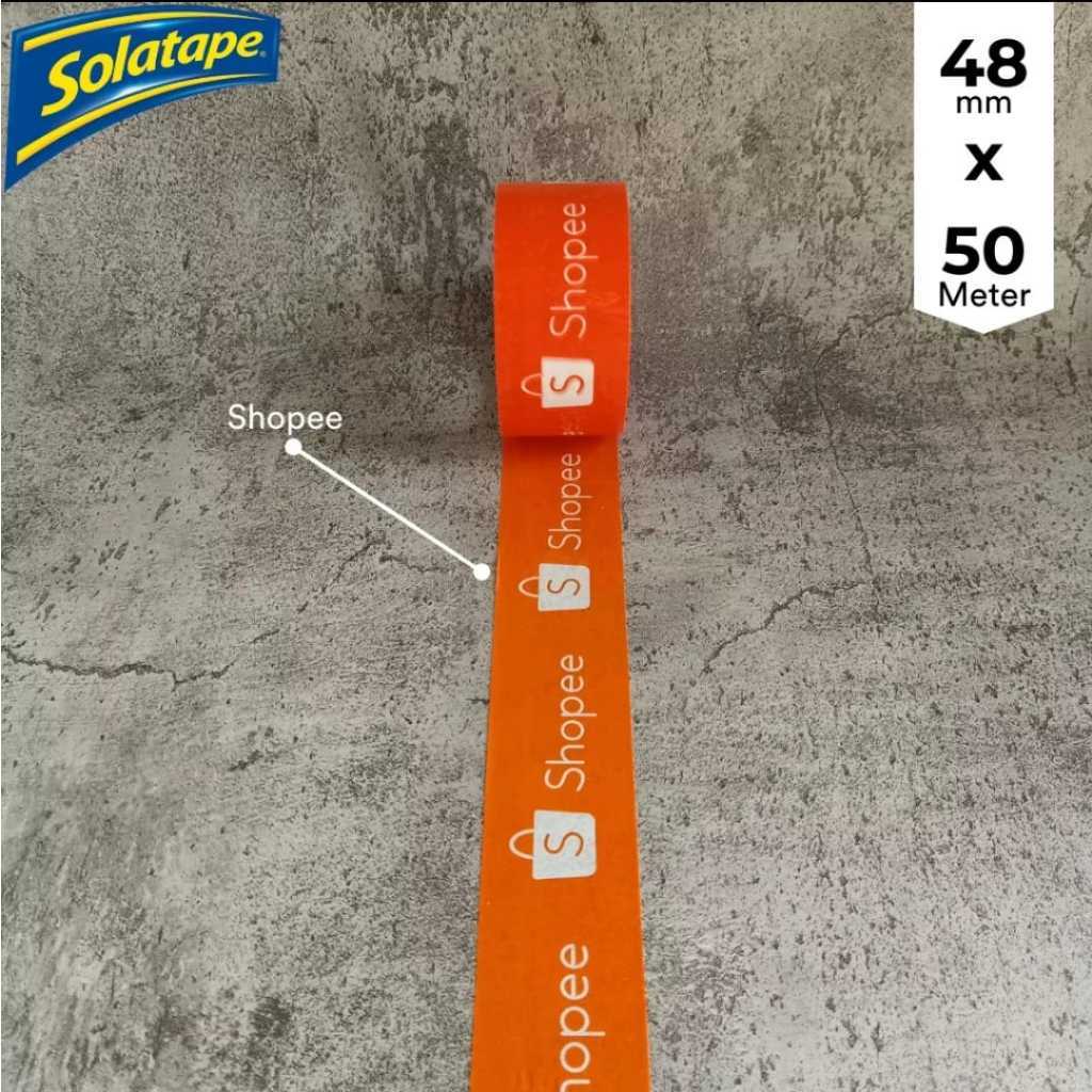 Jual Lakban Murah OPP Tape / Lakban Shopee / Merk Solatape / 48 MM X 50 ...