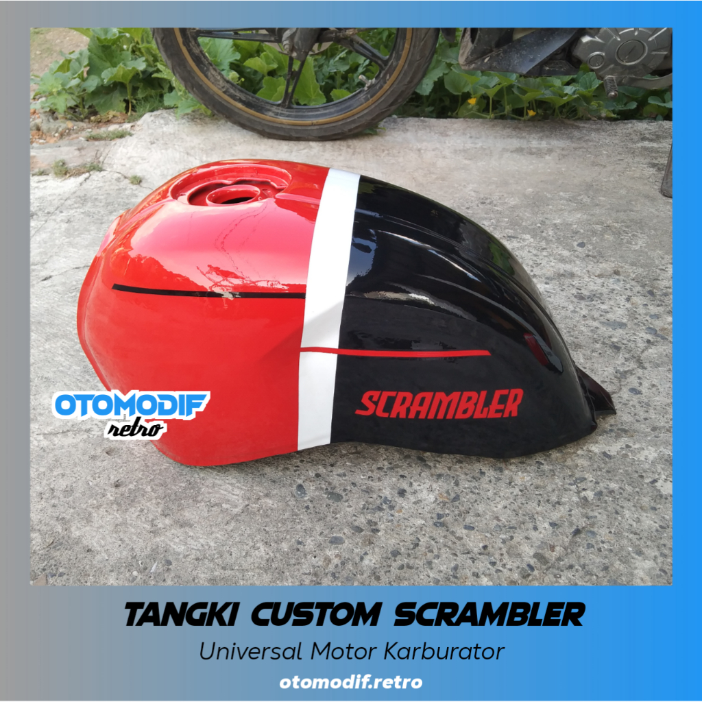 Jual Tangki Motor Custom Japstyle Scrambler Tutup Ninja | Shopee Indonesia