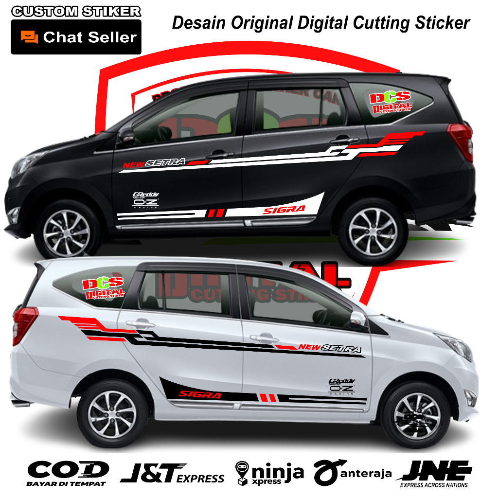 Jual Stiker Mobil Sigra Cutting Stiker Mobil Daihatsu Sigra Striping ...