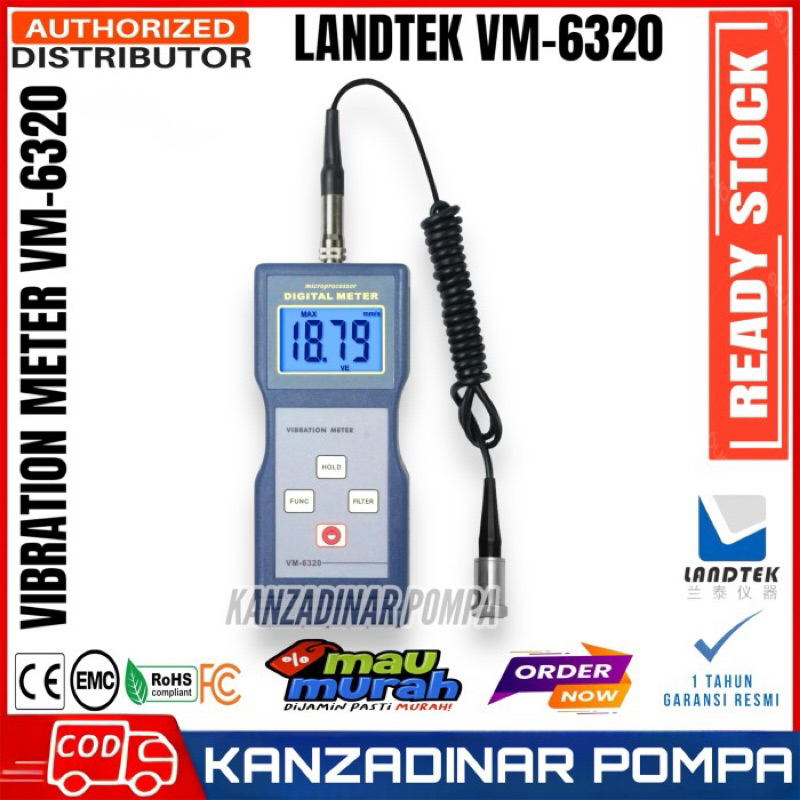 Jual Vibration Meter Landtek VM6320 Tester Gauge Vibrometer Getaran VM ...