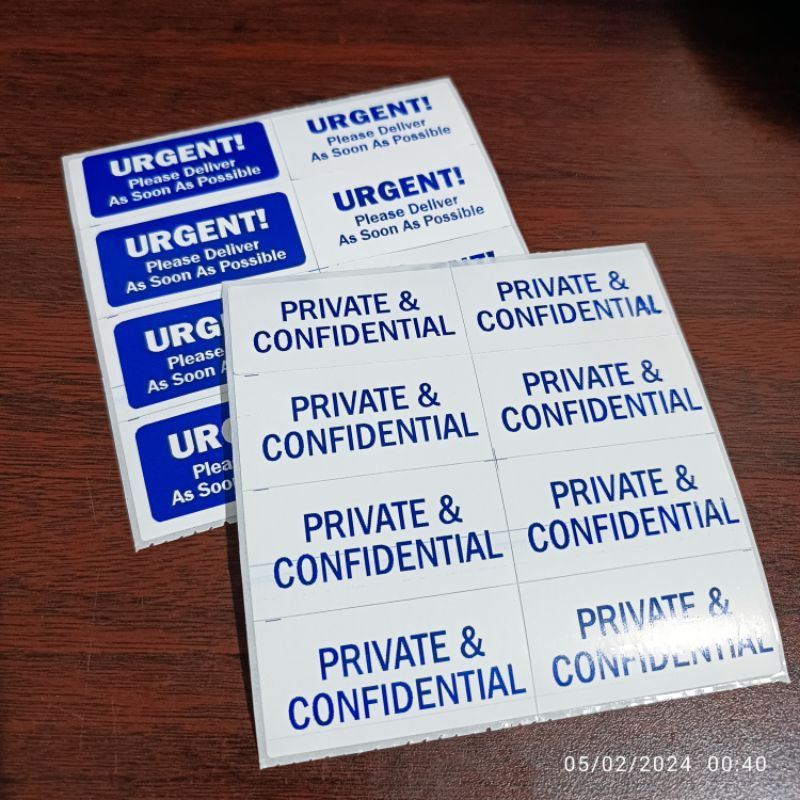 Jual Sticker Surat Penting Private Confidential Label Pengiriman Paket ...