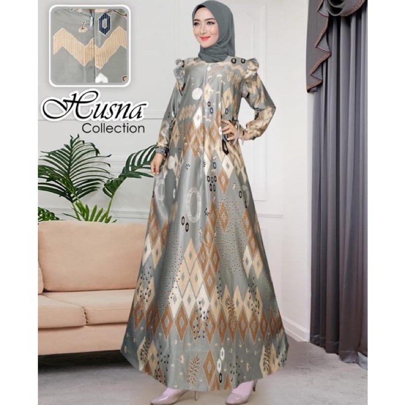 Jual Gamis Motif Terbaru |Gamis Jumbo Wanita Muslimah |Gamis Silk Premium | Shopee Indonesia