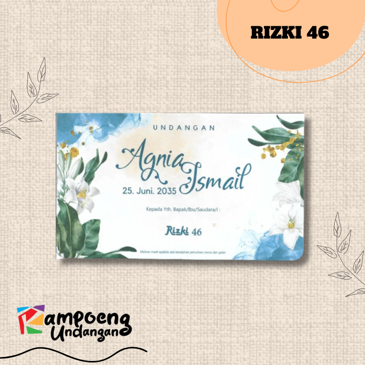 Jual Blangko Undangan atau Kertas Undangan Pernikahan merk RIZKI 46 ...