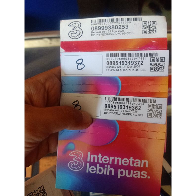 Jual PERDANA THREE/TRI/3 KUOTA 5gb segel | Shopee Indonesia