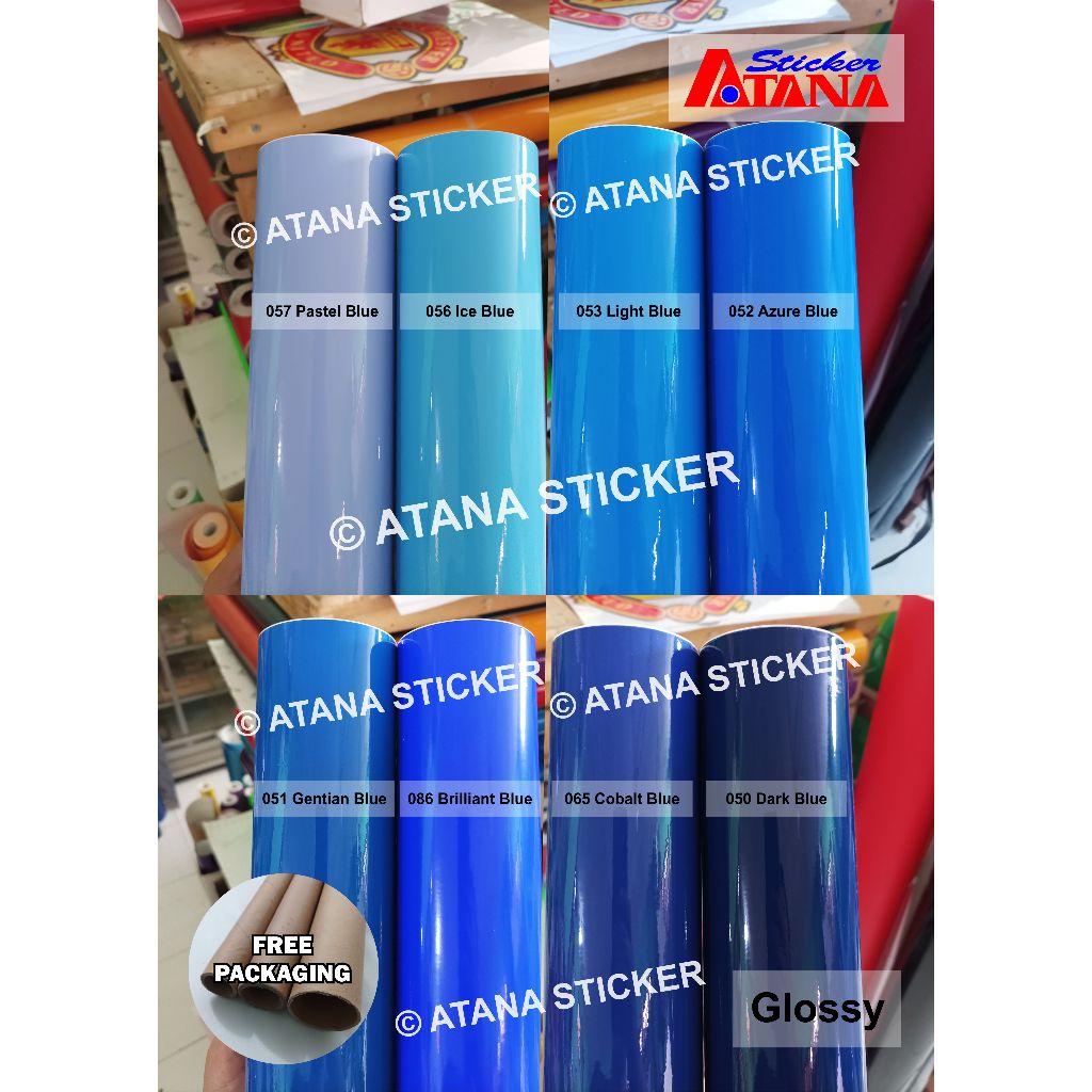 Jual Skotlet Biru Muda Tua Glossy Langit Laut Benhur Pastel Light Dark ...