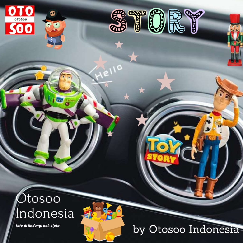 Jual Otosoo Pajangan Parfum Dashboard mobil Toy Story- Buzz and Woody ...