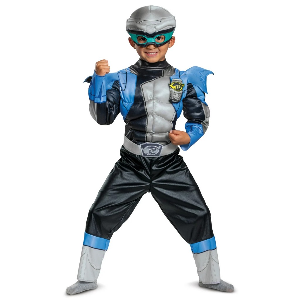 Jual Power Rangers Silver Ranger Beast Morphers Muscle Costume Size L ...