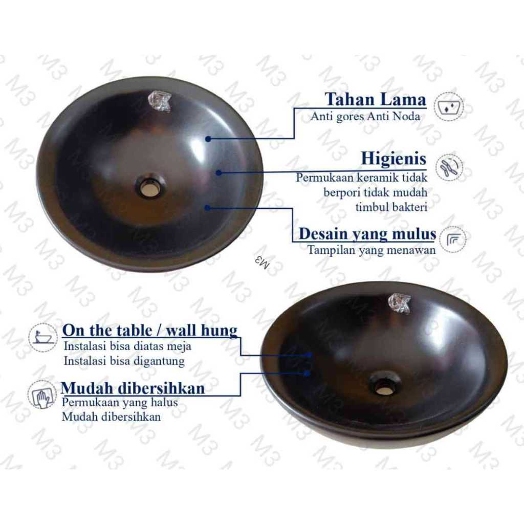 Jual WASTAFEL KERAMIK K26 / WASTAFEL CUCI TANGAN / WASTAFEL HITAM ABU ...