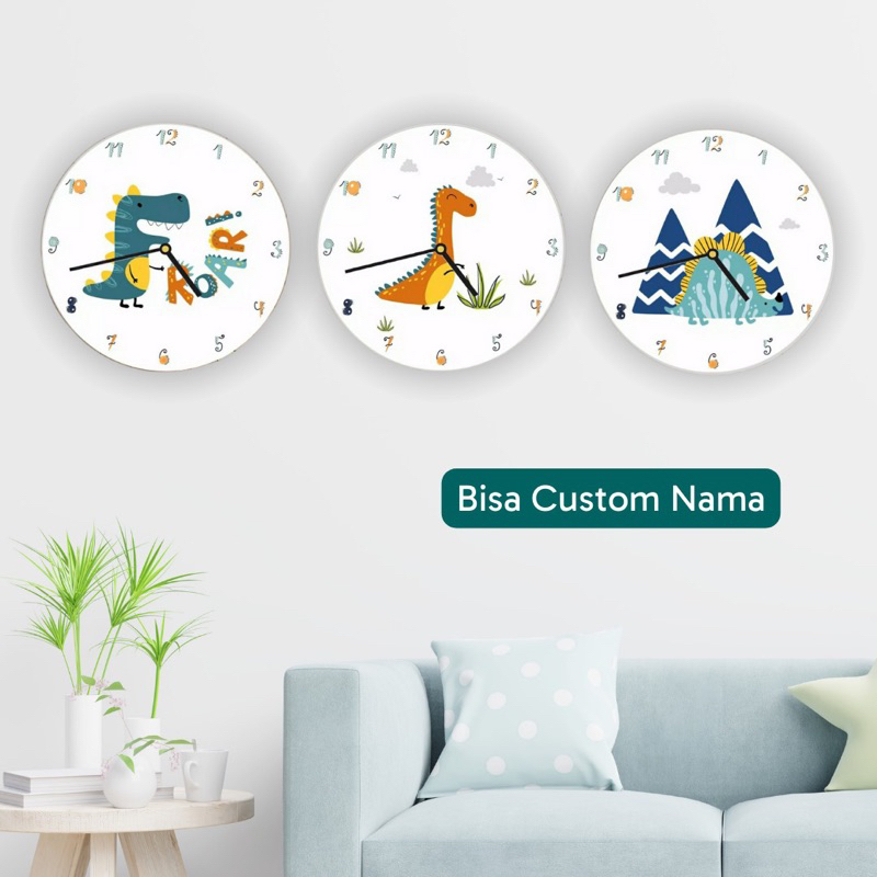 Jual Jam Dinding Anak Lucu Karakter Dinosaurus (B00) | Shopee Indonesia