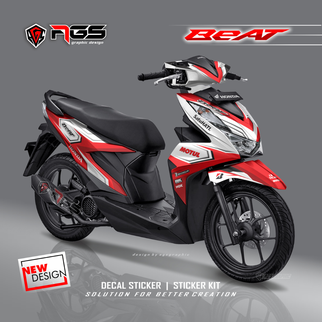 Jual DECAL STIKER HONDA BEAT DELUXE / STICKER BEAT TECNO BRUSH / DECAL ...