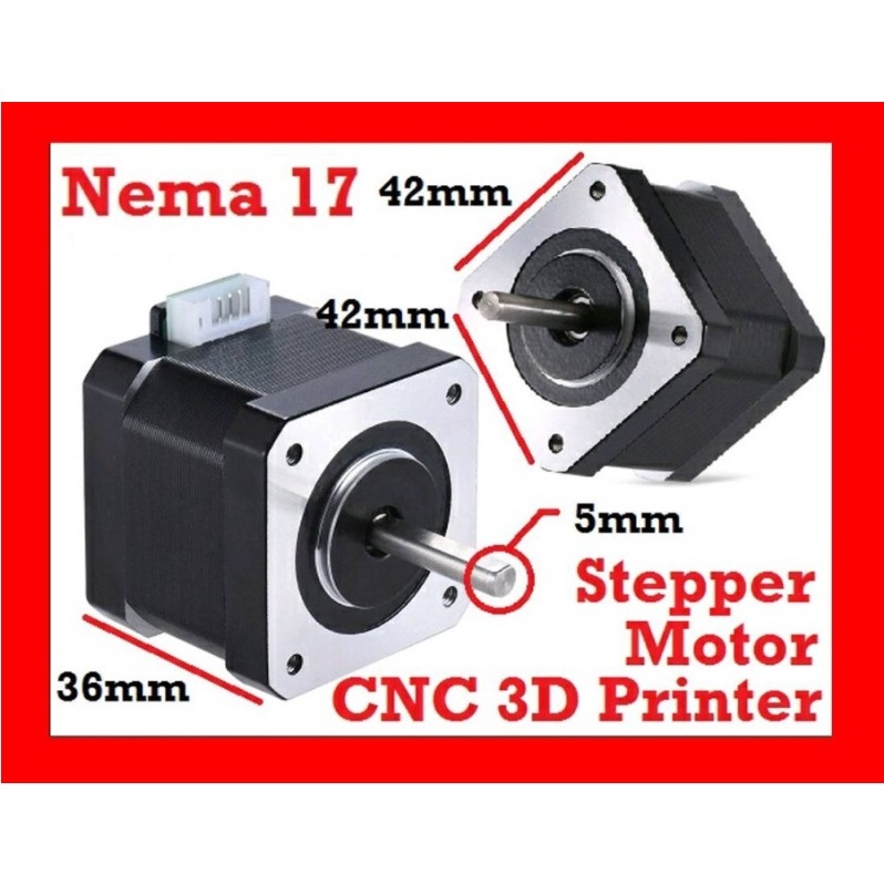 Jual Stepper / Step Motor Nema17 Printer 3D CNC Router | Shopee Indonesia