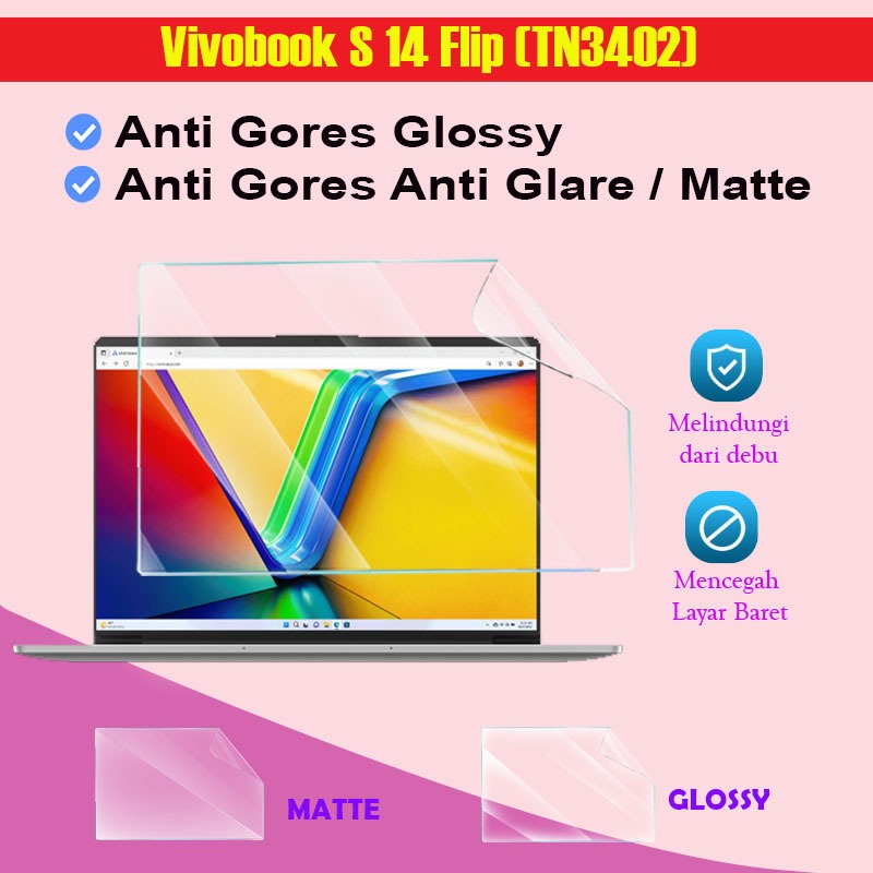 Jual ASUS Vivobook S 14 Flip TN3402 Screen Guard Protector Glossy Doff ...