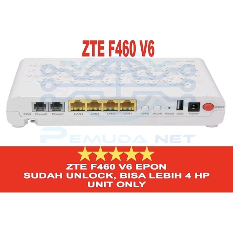 Jual ZTE F460 V6 EPON ONU ONT Firmware Biru Unit Only Support Bridge ...