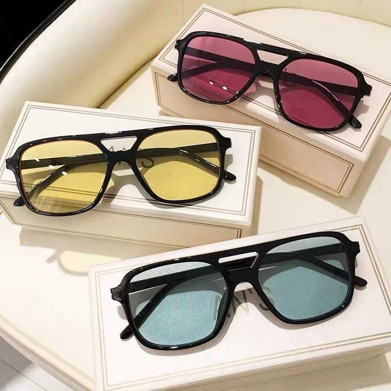 Jual PL-WW009 Kacamata Hitam Korea Wanita Kacamata Retro Klasik Frame ...