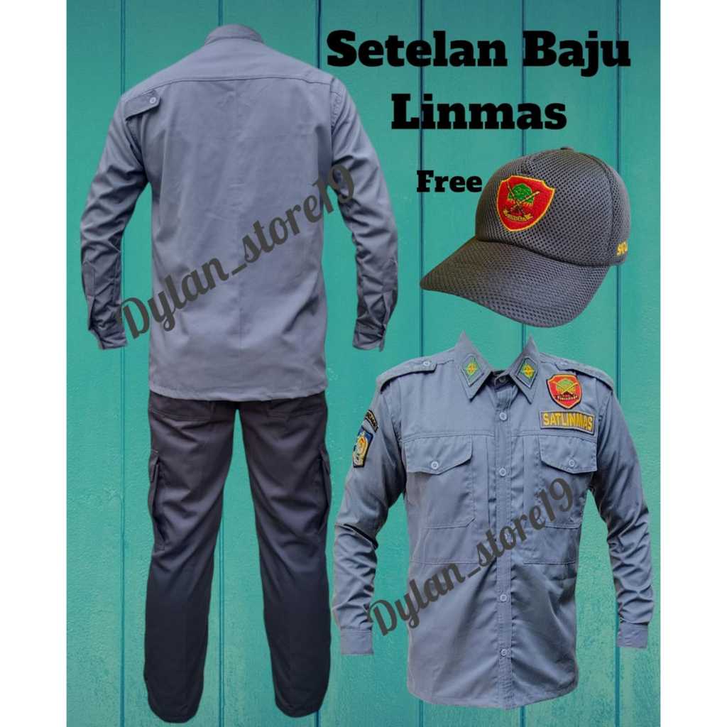 Jual Seragam Linmas / Seragam Lapangan Hansip / Setelan Linmas Pakaian ...