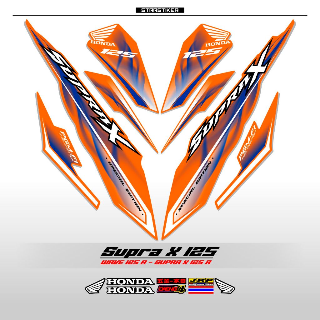 Jual STRIPING SUPRA X 125 R NEW X21 / STIKER SUPRA X 125 FI / STICKER ...