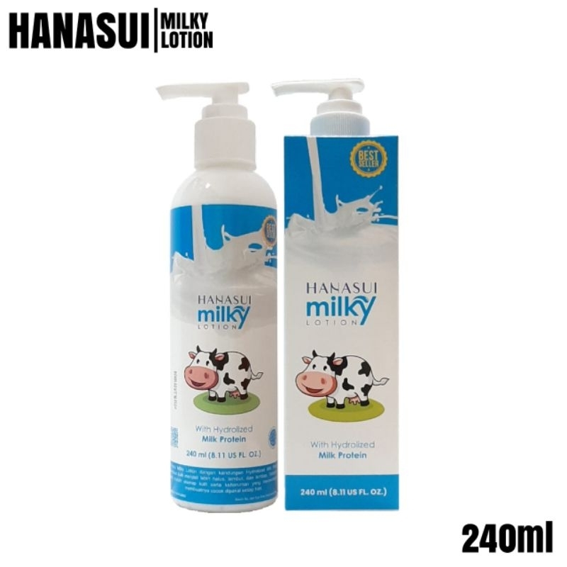 Jual Hanasui Body lotion milky 240ml BPOM (Satuan) | Shopee Indonesia