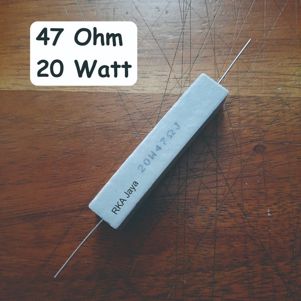 Jual JAYA Resistor Kapur 47 Ohm 20 Watt | Shopee Indonesia