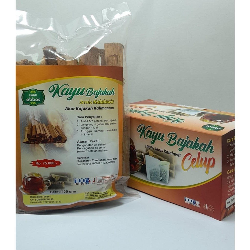 Jual Paket Teh celup Akar bajakah isi 20 saset + Akar bajaka 100 grm ...