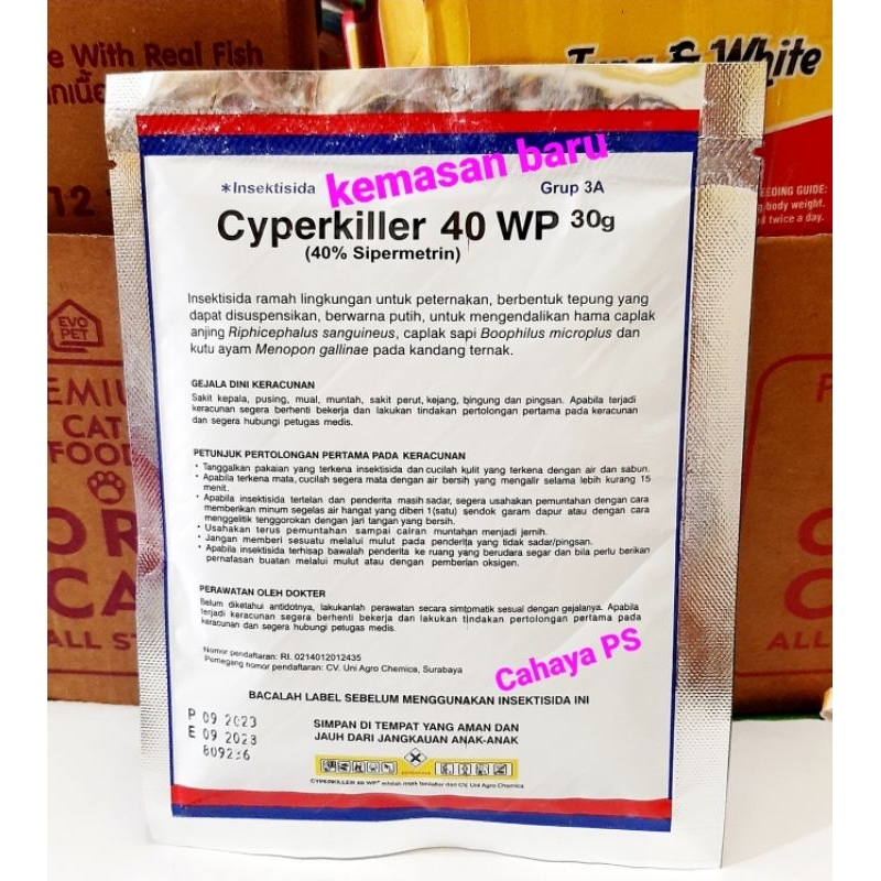 Jual CyperKiller 40 WP Korea (30 gr) obat pembasmi kutu,lalat pada ...