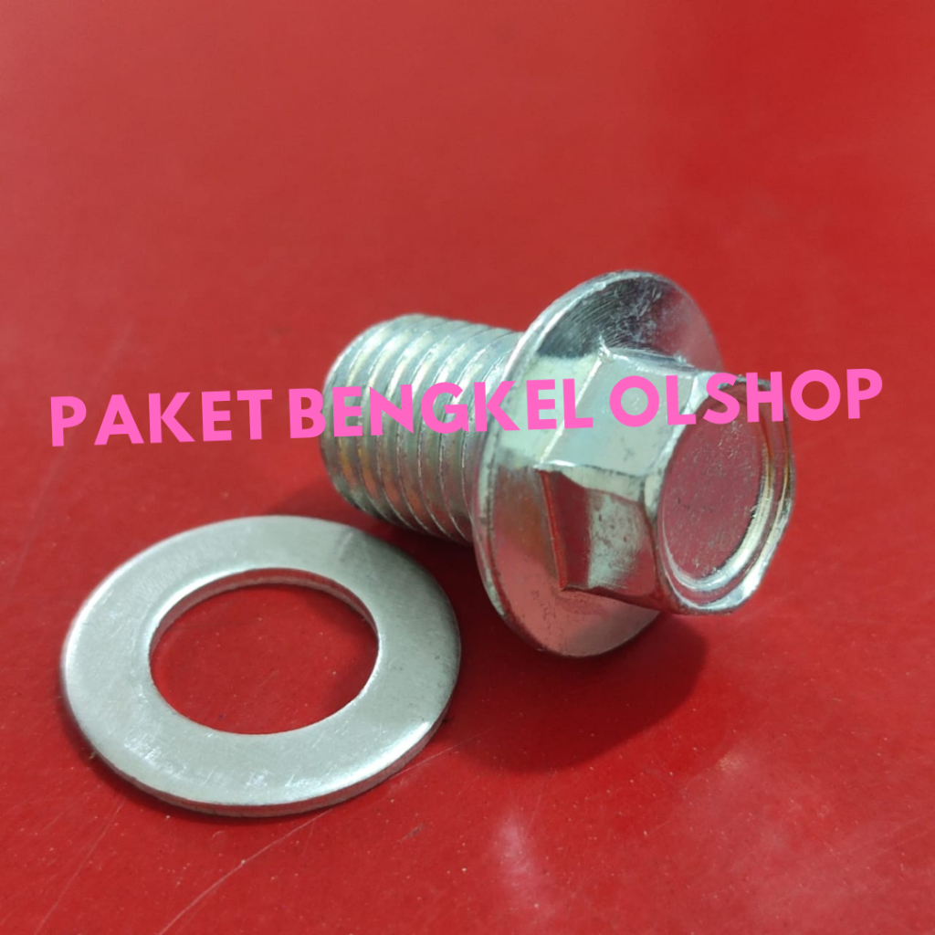 Jual 10 SET Ring dan Baut Tap Oli beat vario (Baut Putih) | Shopee ...