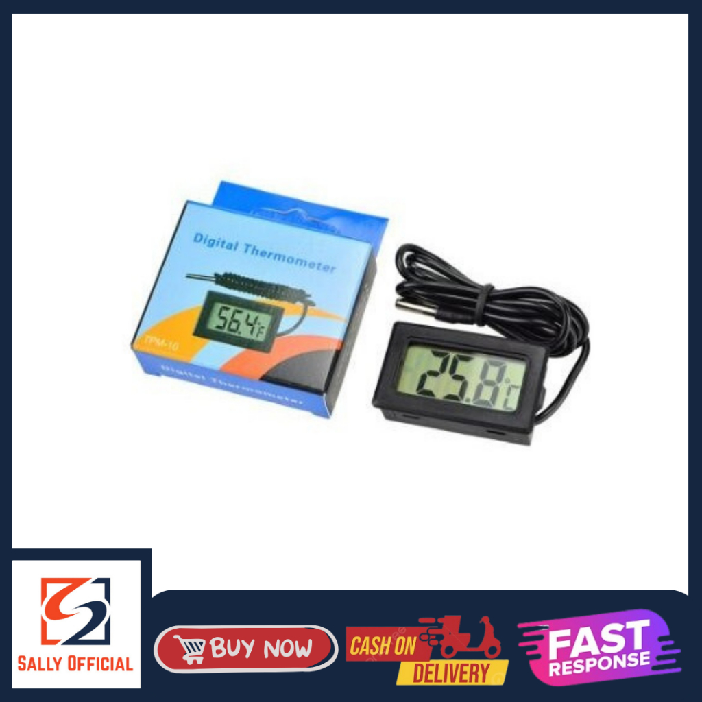 Jual Mini Lcd Digital Thermometer Dengan Kabel Sensor | Shopee Indonesia
