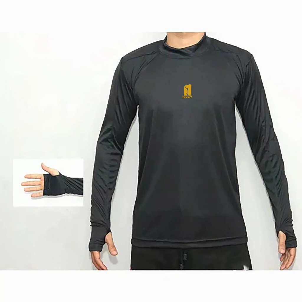 Jual NJSTORE Manset Baju Olahraga Lengan Panjang Pria Wanita Baselayer ...
