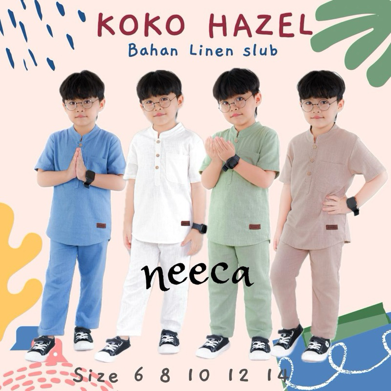 Jual Koko Hazel Setelan Koko Anak Set koko anak Cowok Baju Muslim Anak ...