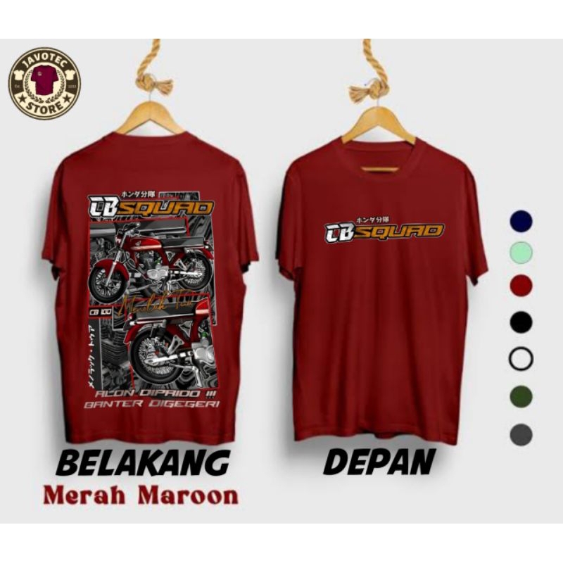 Jual Kaos Racing Honda CB 100 Squad Menolak Tua Baju Distro Motor Herex Honda Gank Tshirt ...