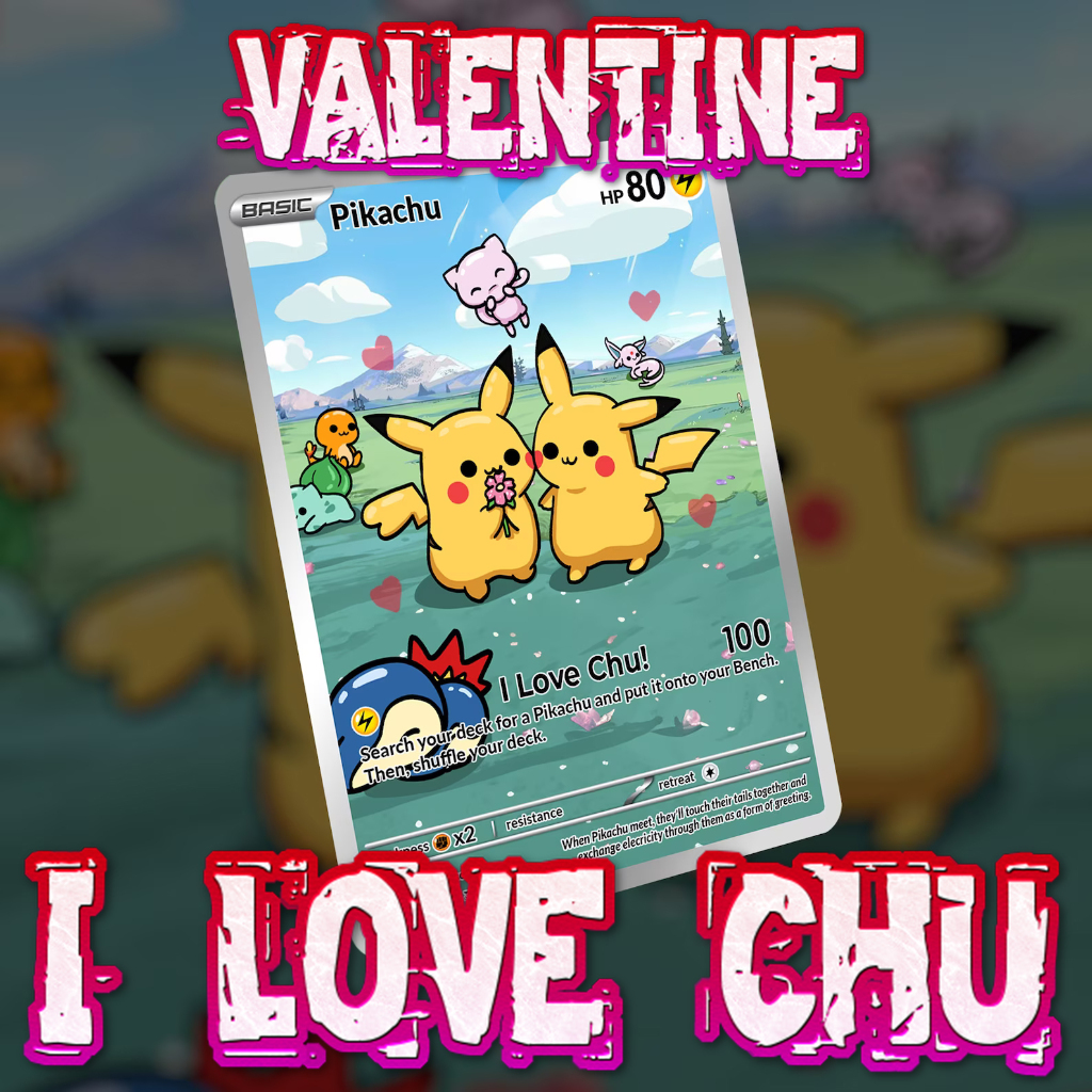 Jual KARTU POKEMON TCG HOLOGRAM SPECIAL (VALENTINE) I LOVE CHU | Shopee ...