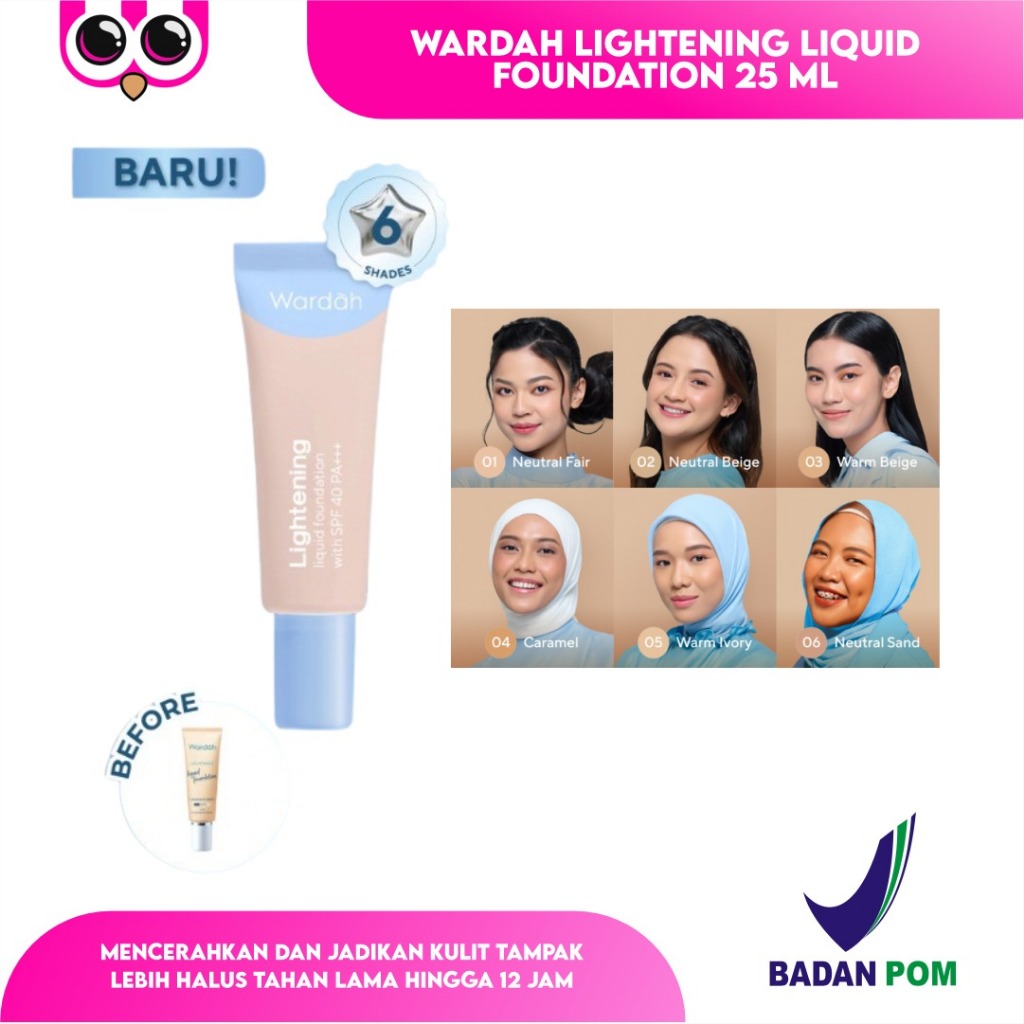 Jual WARDAH LIGHTENING LIQUID FOUNDATION 25 ML | Shopee Indonesia