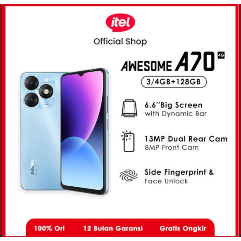 Jual Itel A70 Ram 4/256GB l Baru l Garansi Resmi | Shopee Indonesia