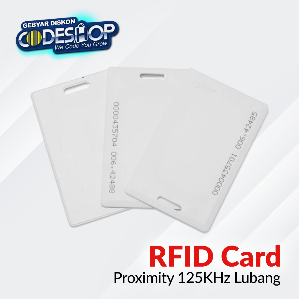 Jual Kartu RFID Card Tag Proximity 125KHz Clamshell UID Tebal Lubang ...