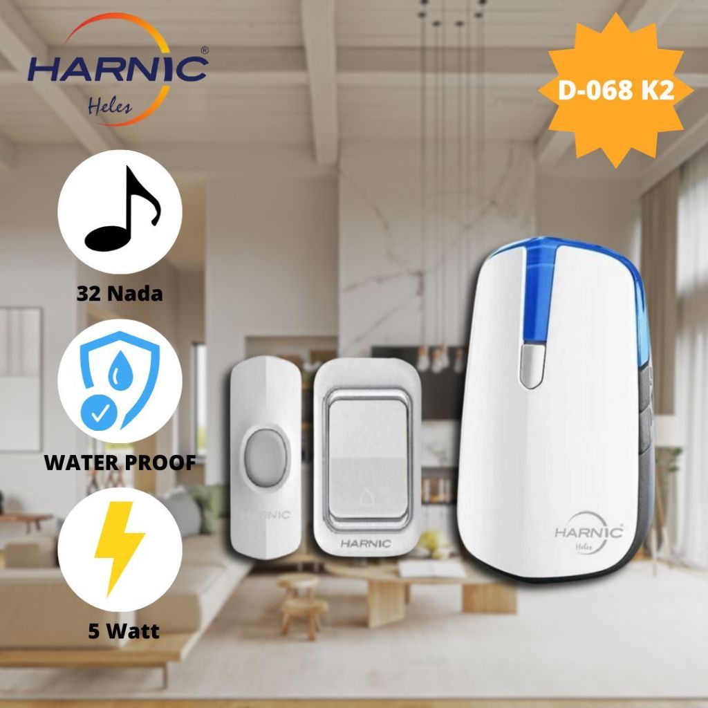 Jual Doorbell HARNIC Heles / Bel Pintu / Bell Rumah Wireless Pakai ...