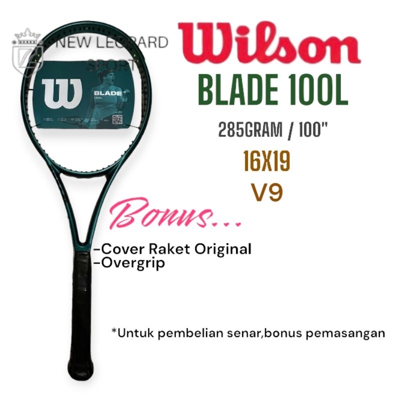 Jual Raket Tenis Wilson BLADE 100L V9 Green 2024 285gram / 100 ...