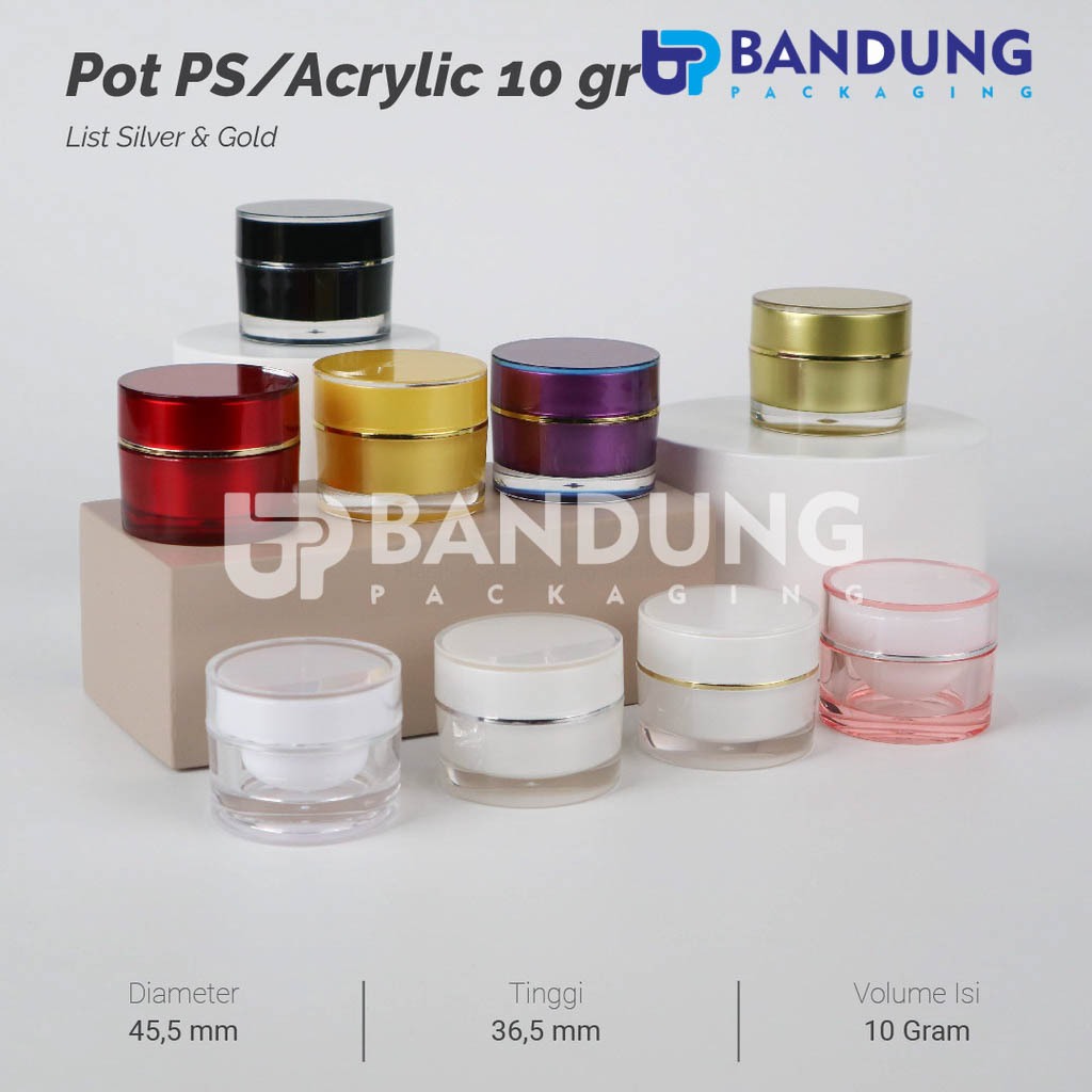 Jual Pot Cream 10 Gram Acrylic / Pot Acrylic 10 gr / Pot Kosmetik ...