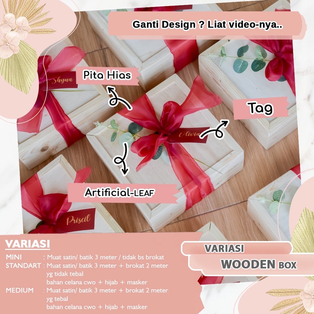 Jual WOODENBOX / BOX KAYU BRIDESMAID PROPOSAL BOXES / BOX BRIDAL SHOWER ...