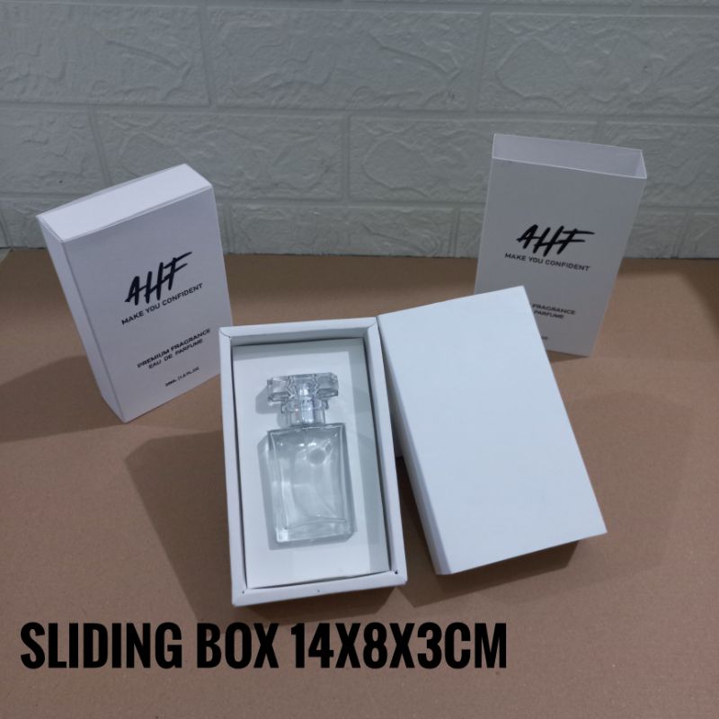 Jual SLIDING BOX | BOX PARFUM HITAM CETAK LOGO UK 14X8X3CM | Shopee ...