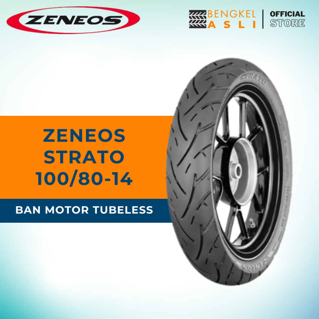 Jual Ban Motor ZENEOS STRATO Ring 14 100/80-14 Tubeless (TL) | Shopee ...