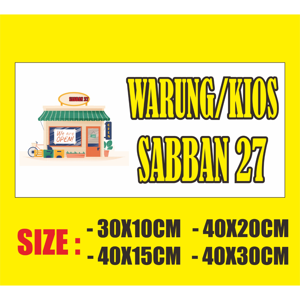 Jual STIKER | STICKER NAMA WARUNG/TOKO CUSTOM | Shopee Indonesia
